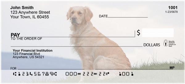 Golden Retriever Personal Checks