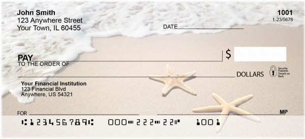 Starfish on a Beach Personal Checks
