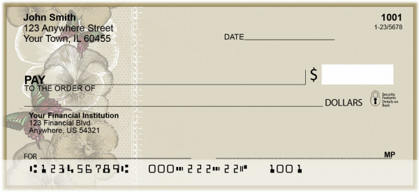 Vintage Autumn Floral Personal Checks