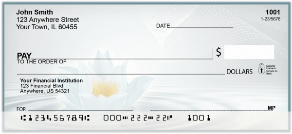Tranquil Lotus Blossoms Personal Checks