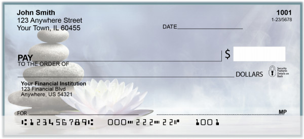 Tranquil Lotus Blossoms Personal Checks
