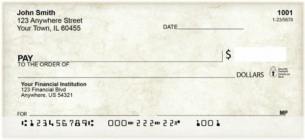 Ivory Marbled Parchment Personal Checks