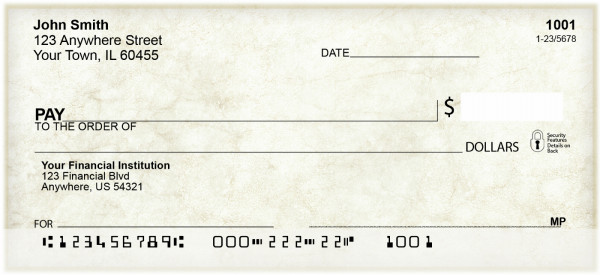 Ivory Marbled Parchment Personal Checks
