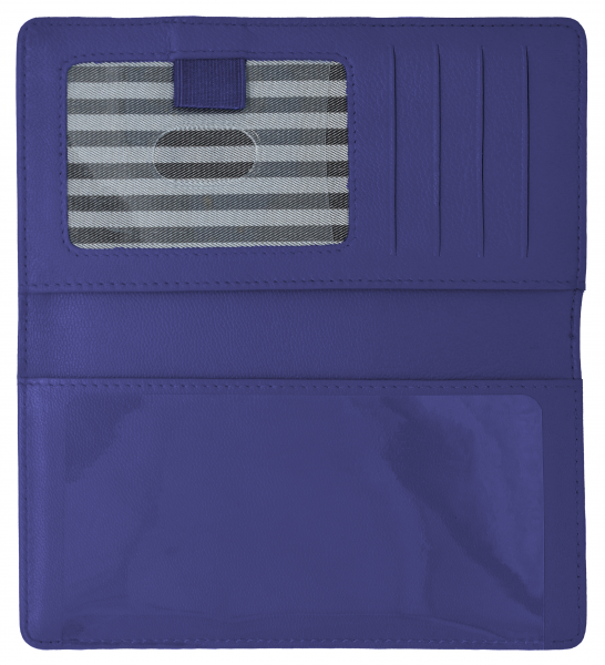 Royal Blue Premium Leather Checkbook Cover