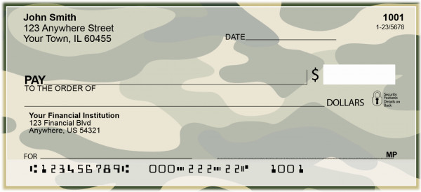 Camouflage Pattern Checks | Bank Checks Now